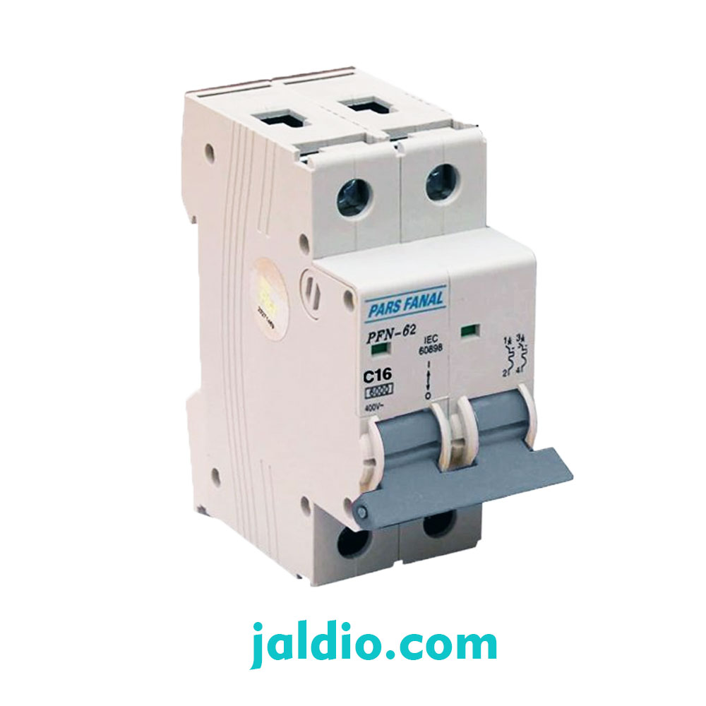 قیمت و خرید مینیاتوری تک فاز با نول 16 آمپر تیپ C پارس فانال ظرفیت قطع 6 کیلو کد PFN 1P+N 16A C ...