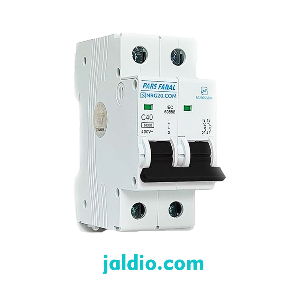 قیمت و خرید مینیاتوری تک فاز با نول 40 آمپر تیپ C پارس فانال ظرفیت قطع 6 کیلو کد PFN 1P+N 40A C ...